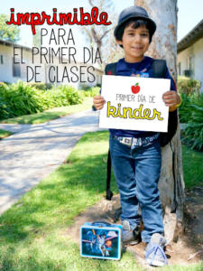 Back to school printable in Spanish