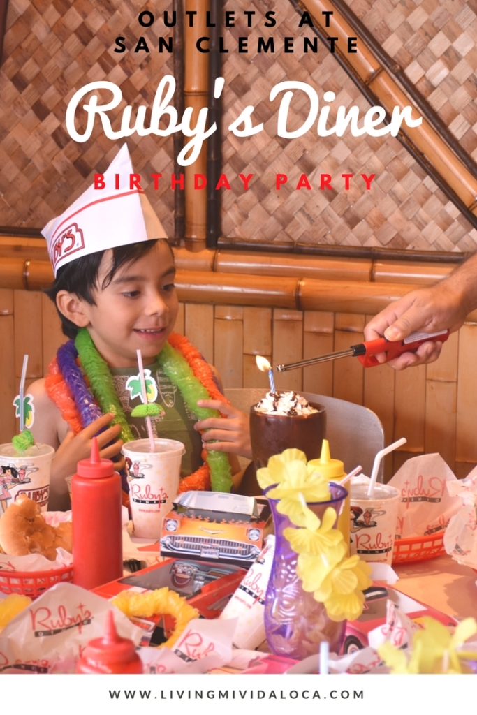 The Ruby's Diner Tiki Room is a great birthday party place in San Clemente