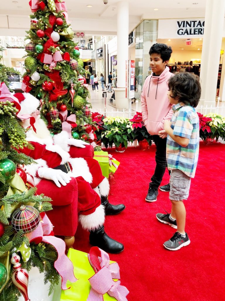 Shopping and visiting Santa at MainPlace Mall