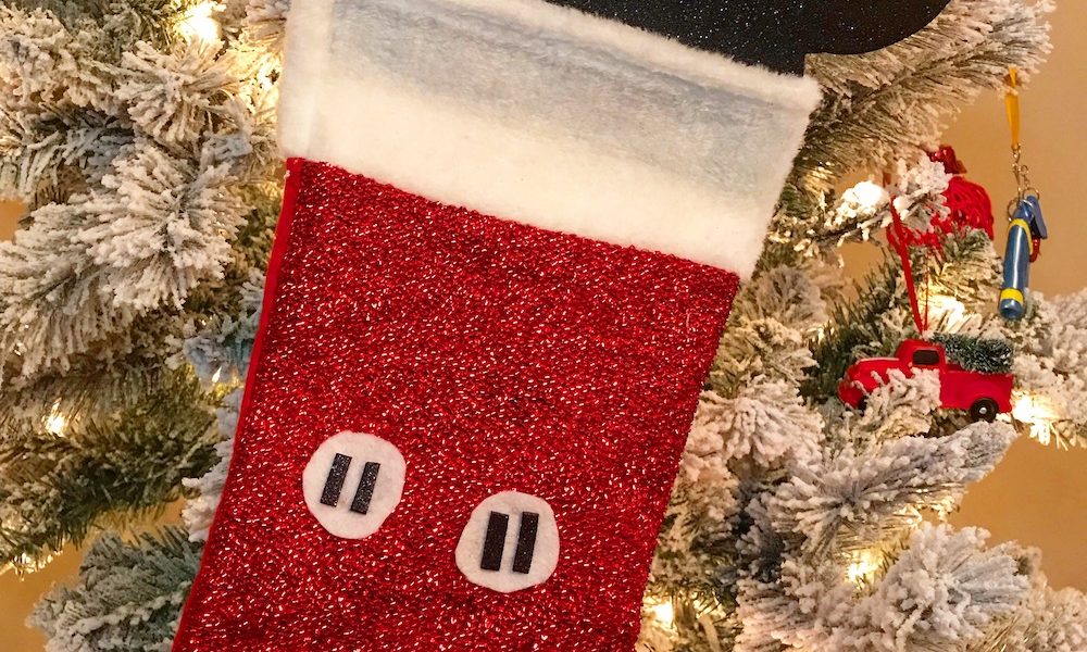 DIY Mickey Mouse Stocking - Dollar Store Christmas Stocking Makeover