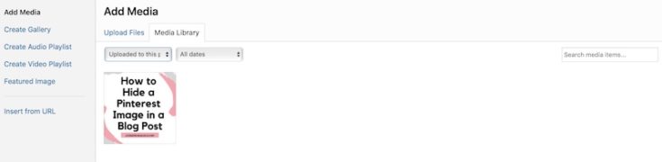 How to Hide a Pinterest Image in a Blog Post