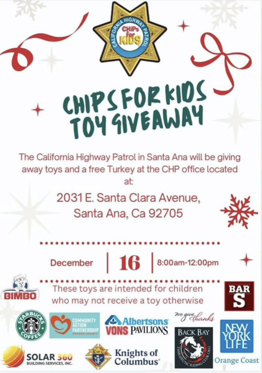 Christmas Toy Giveaways in Orange County
