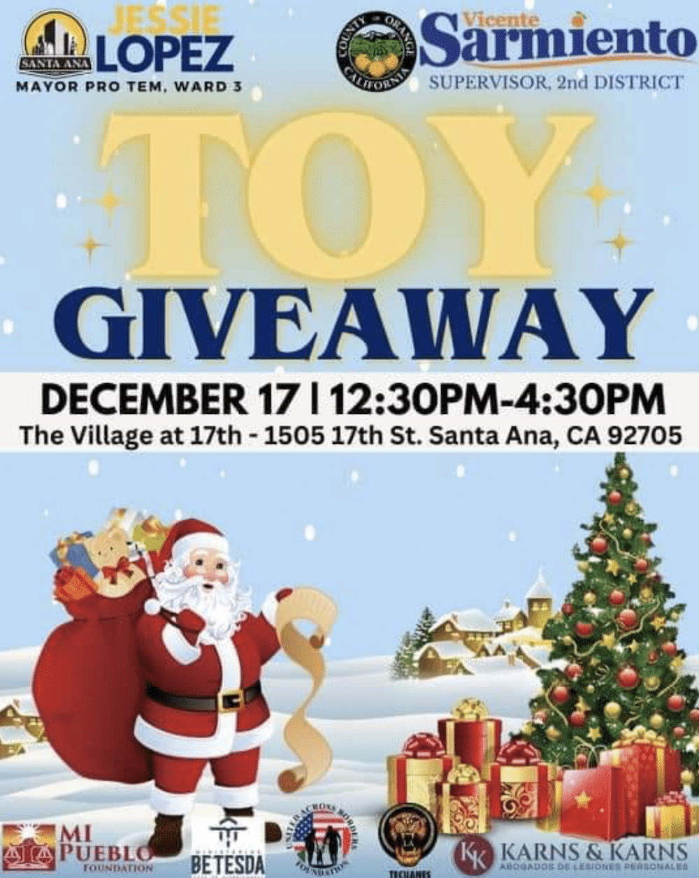 Christmas Toy Giveaways in Orange County