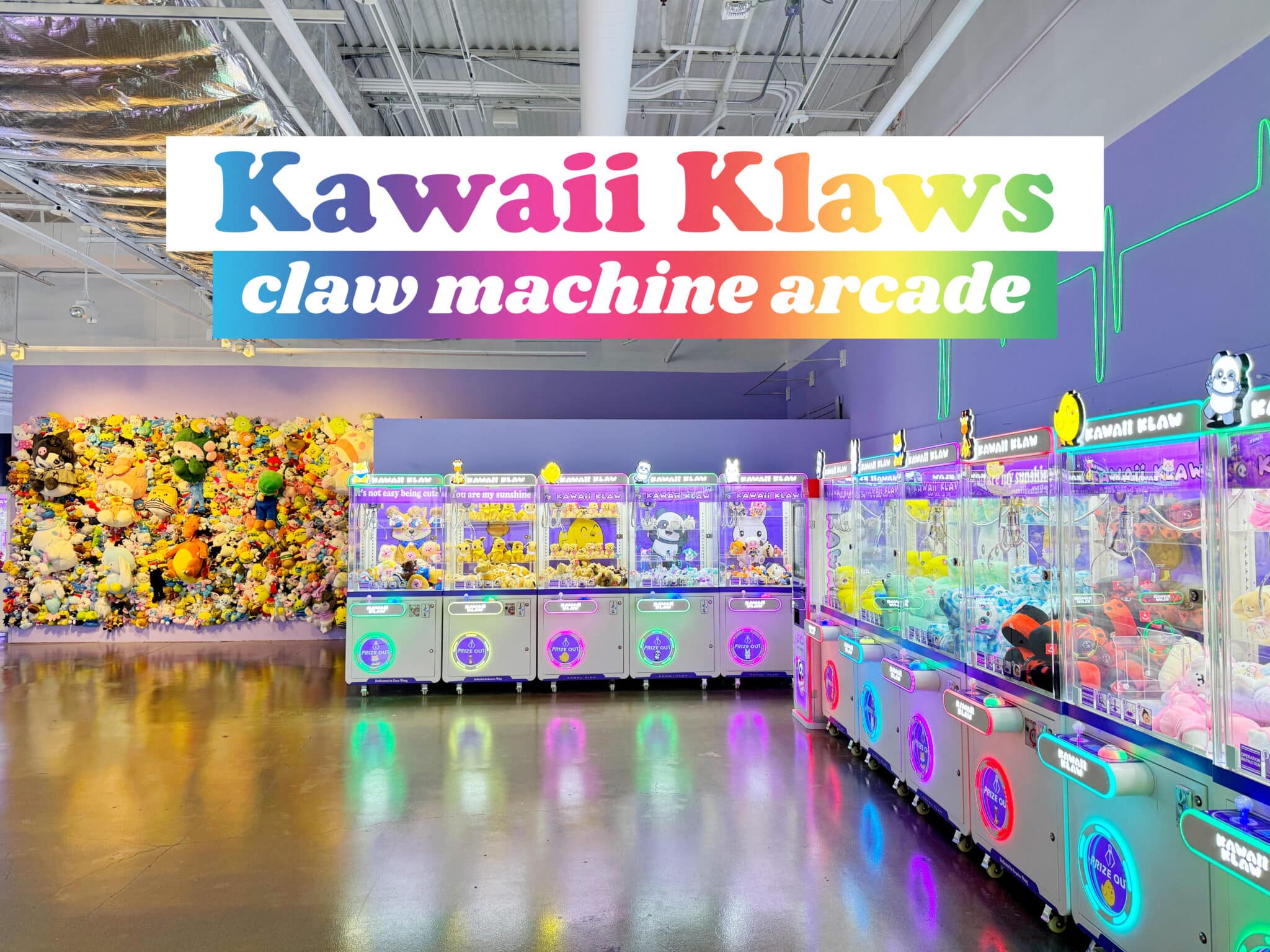 Kawaii Klaws claw machine arcade at Westminster Mall