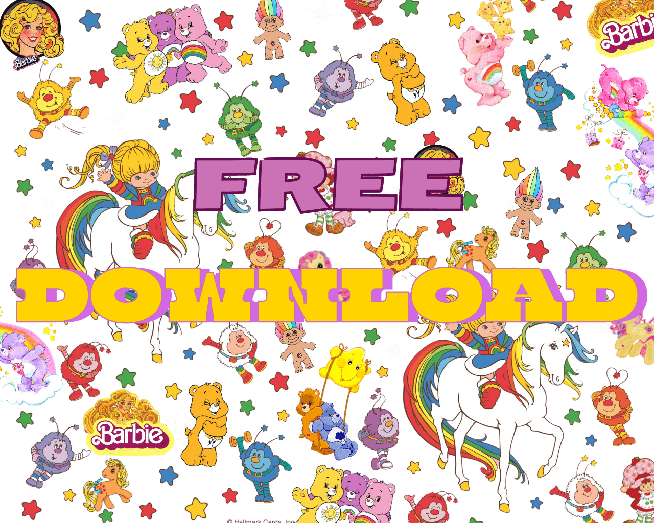 Free Downloadable digital Wallpapers featuring Rainbow Brite